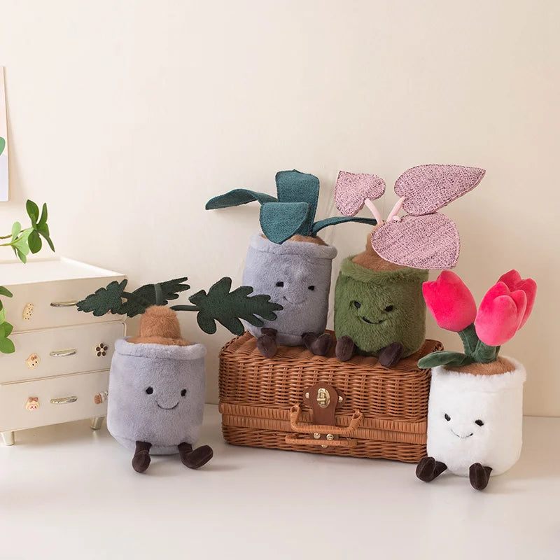 Botanical Buds Plushie Collection – Kawaii Plant & Flower Plush Set ...