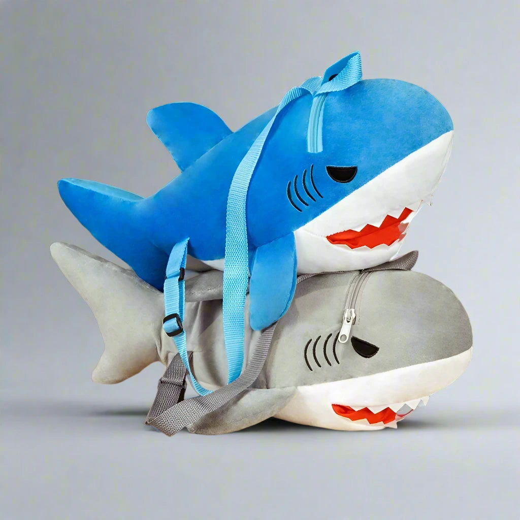 Cute Shark Plushie Backpack – Soft Plush Bag for Shark Lovers ...
