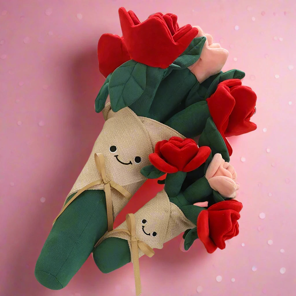 Everlasting Rose Plush Bouquet - Luxury Plush Roses to Cherish Forever ...
