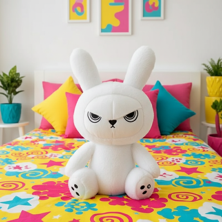 Grumpy Bunny Plushie – Squishy Kawaii Mood Plush | Dandelion Vine ...