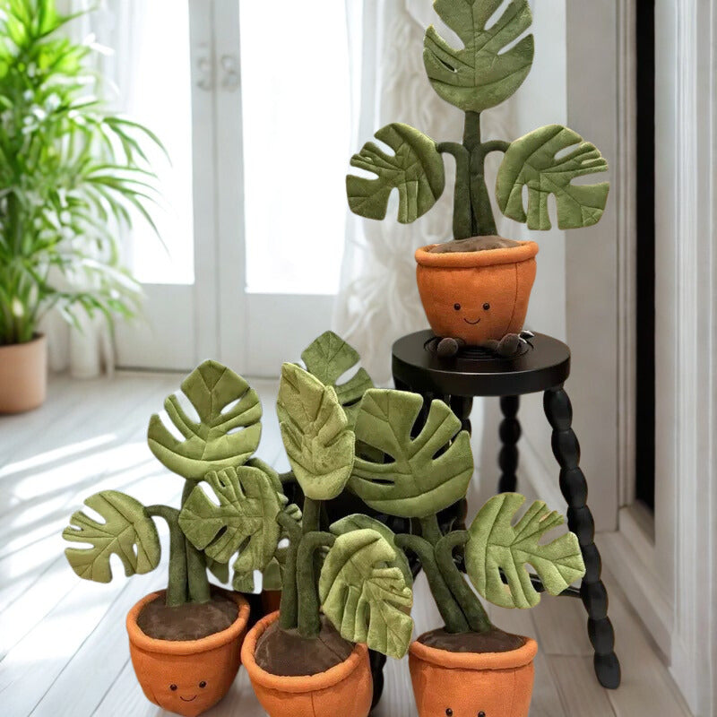 Leaf Me Be Monstera Plushie – Kawaii Plush Plant for Plant Lovers ...