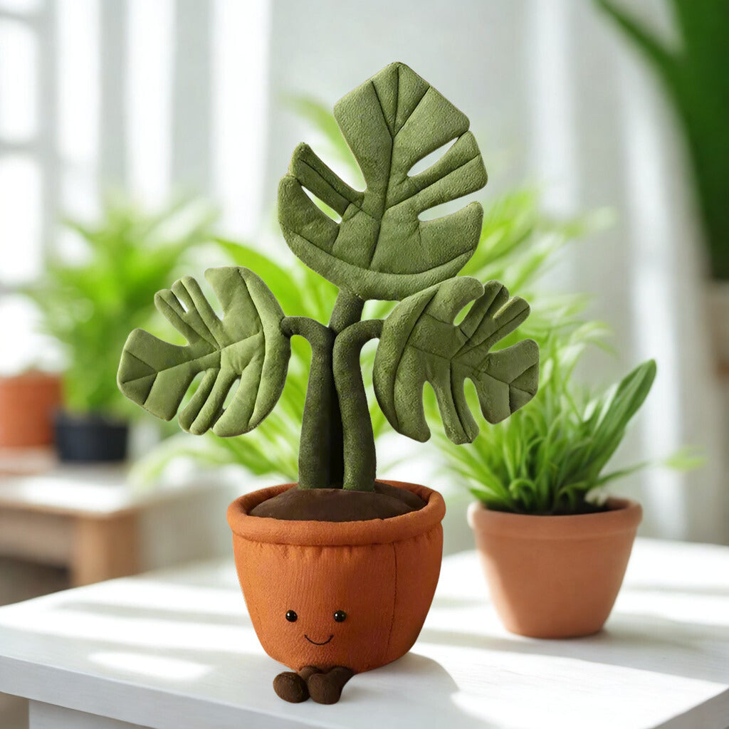 Leaf Me Be Monstera Plushie – Kawaii Plush Plant for Plant Lovers ...