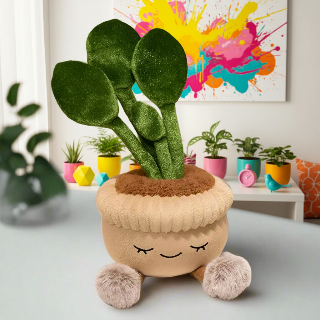 Potted Garden Plushie | Kawaii Plant & Flower Plush Toy – Dandelion Vine