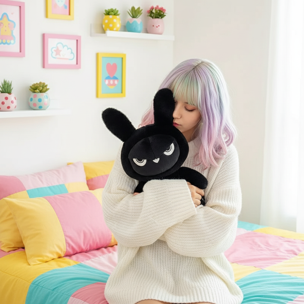Grumpy Bunny Plushie – Squishy Kawaii Mood Plush | Dandelion Vine ...